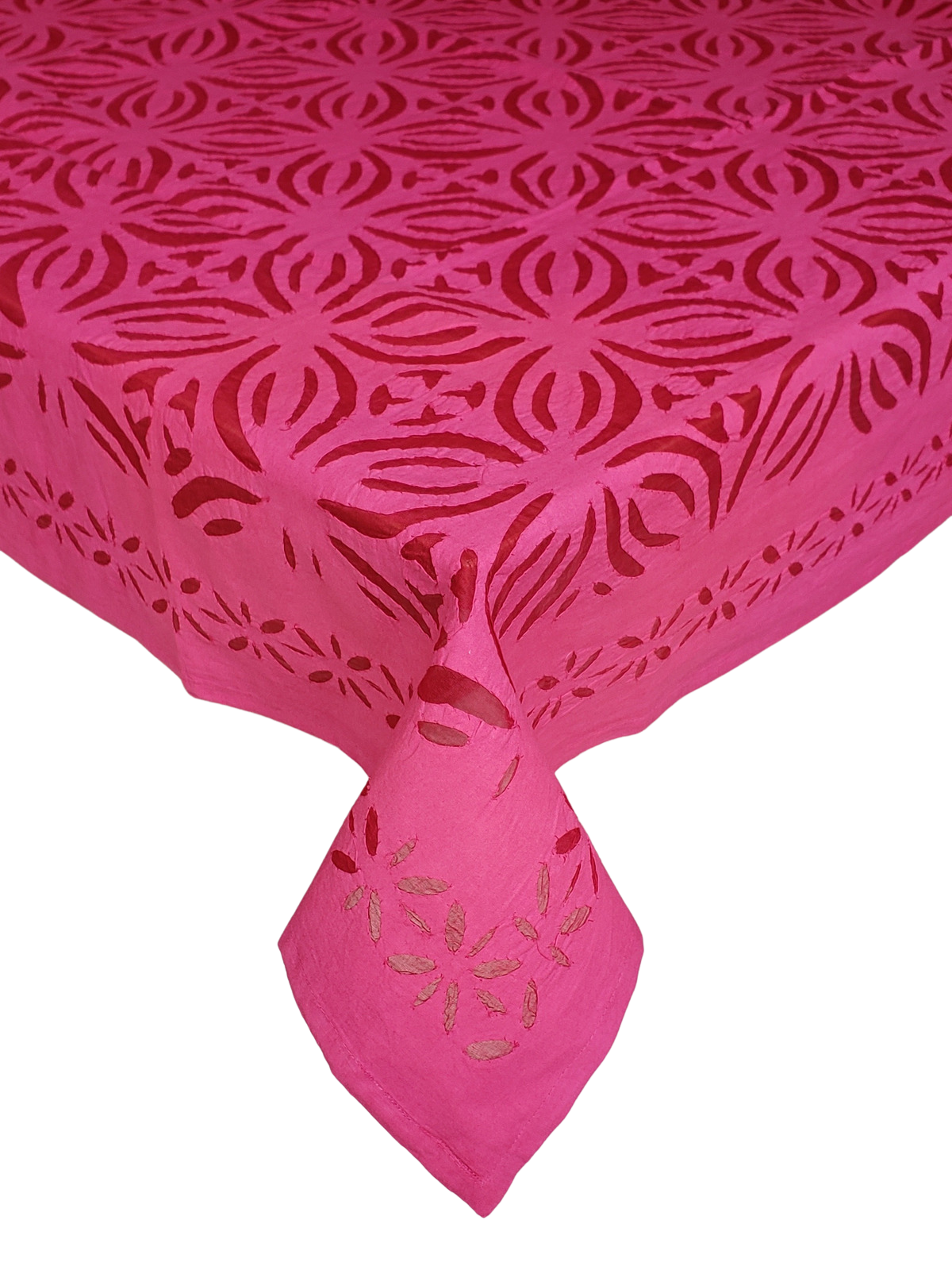 Mantel calado RECTANGULAR rosa mexicano – HUM, tu casa, tu templo